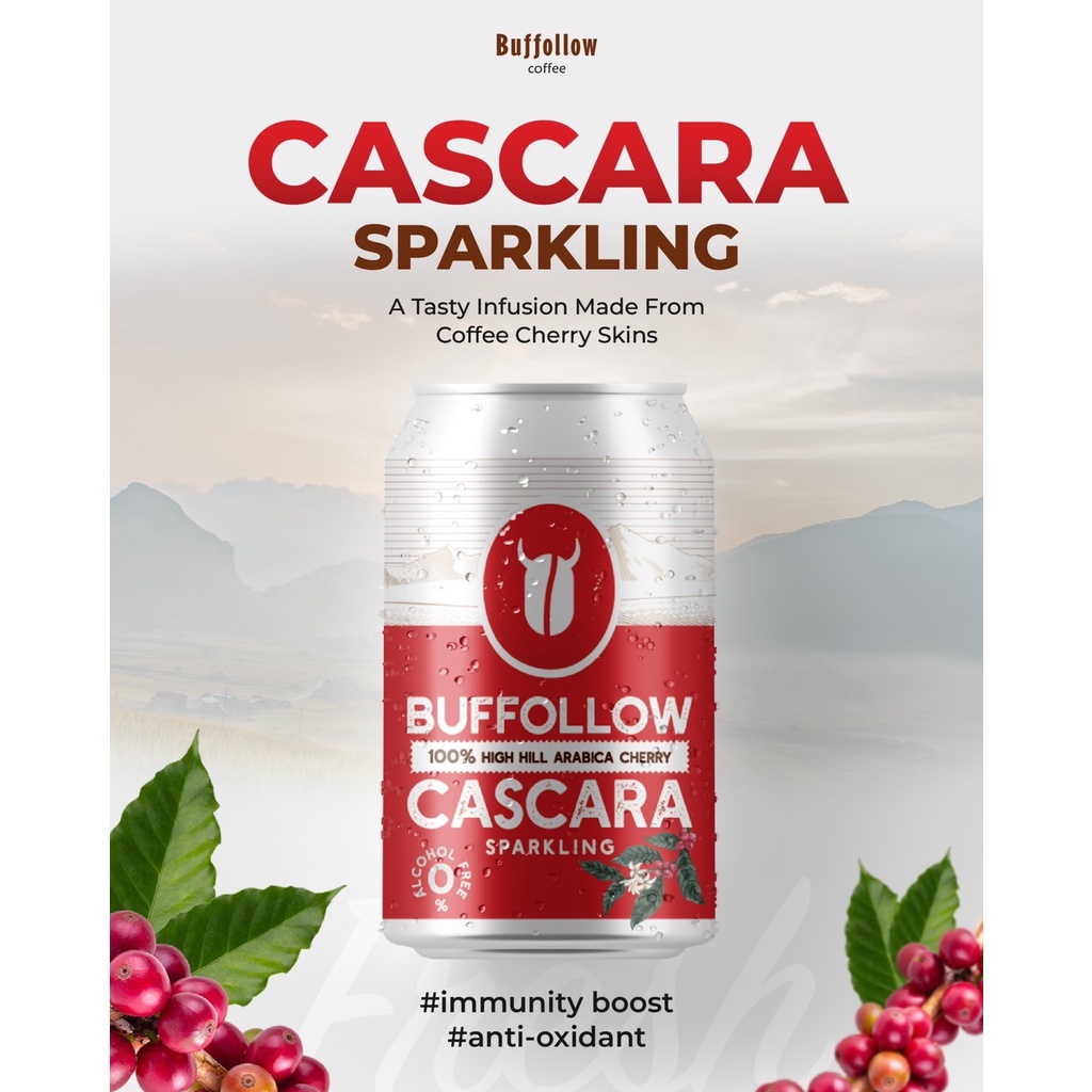 Buffollow ชาคาสคาร่า หวานธรรมชาติ 330 มล. | Shopee Thailand