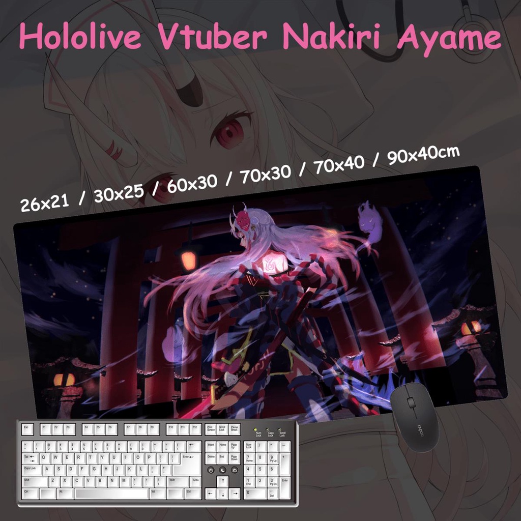 แผ่นรองเมาส์ คีย์บอร์ด ลายอนิเมะ Hololive Vtuber Ayame Overlock ACG สําหรับเล่นเกม | Shopee Thailand