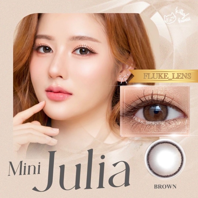 คอนแทคเลนส์เกาหลี Mini julia Kittykawaii สีตาธรรมชาติ ค่าอมน้ำ55% ของ ...