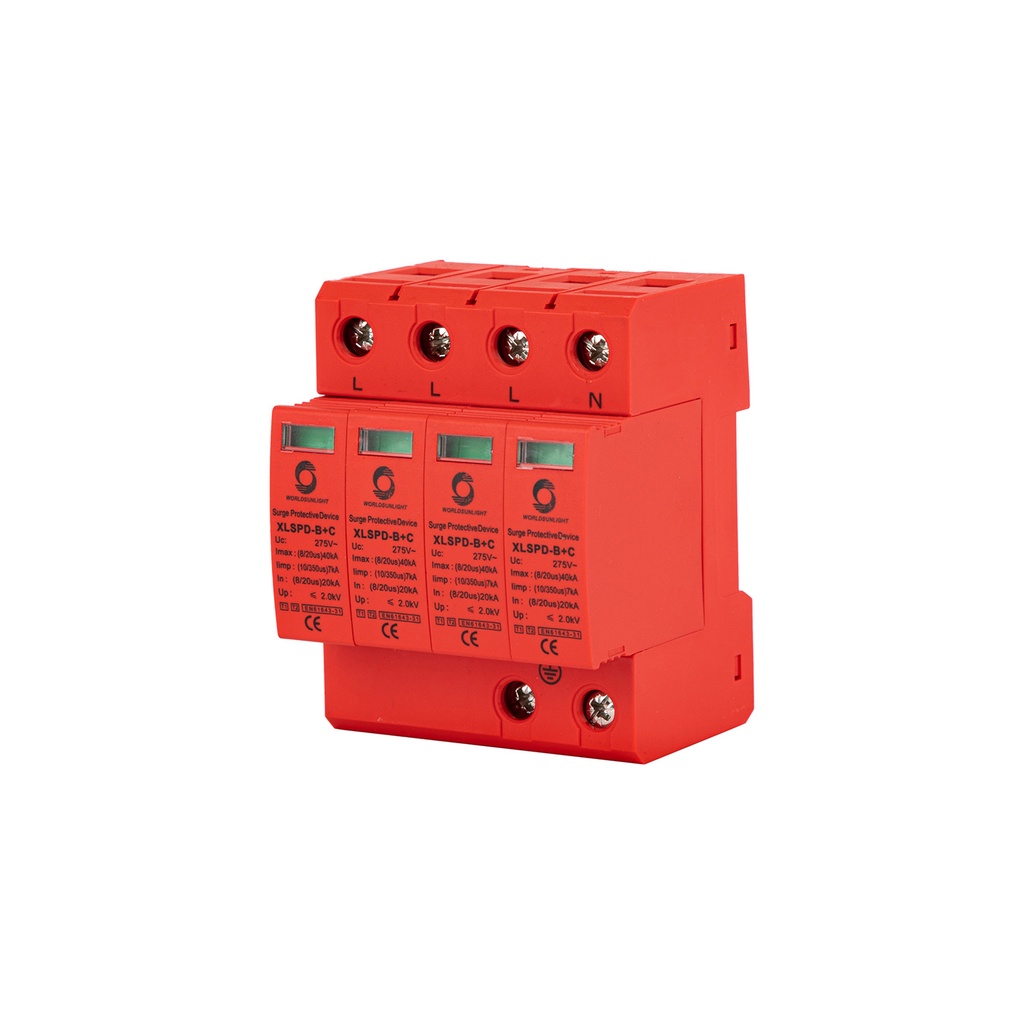 t1 t2 ac spd surge protection protector protective device 275v 4p 3 phase 20ka 40ka | Shopee ...
