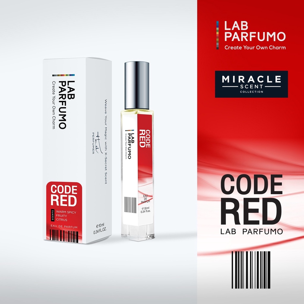CODE RED by LAB PARFUMO น้ำหอมสำหรับทุกเพศ (EDP for Unisex) ขนาด 4,10ml ...