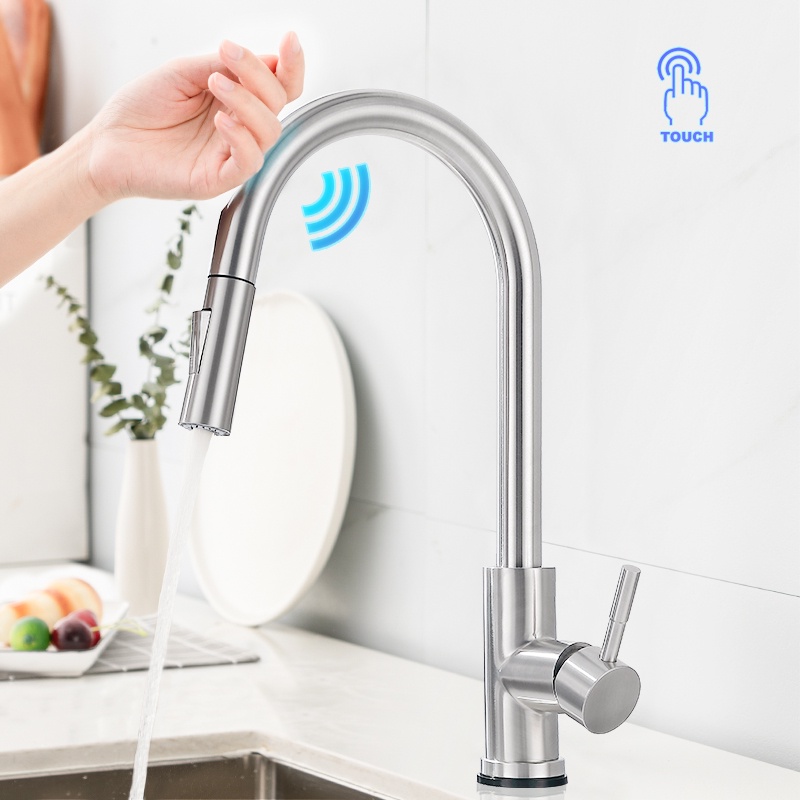Pull Out Kitchen Faucets Smart Touch For Sensor Kitchen Water Tap Sink ...