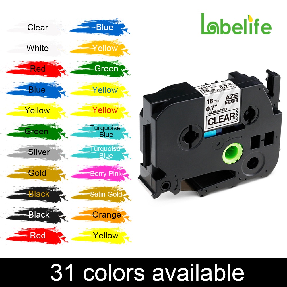 1PC TZe-241 TZe-141 Laminated Label Tape 18mm Compatible For Brother PT ...