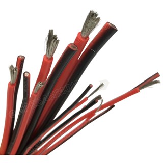 [ 3 เมตร ] RC-RB สายไฟซิลโคน คู่ ดำแดง ขนาด 24AWG 22AWG 20AWG 18AWG 16AWG 14AWG 12AWG 10AWG ...