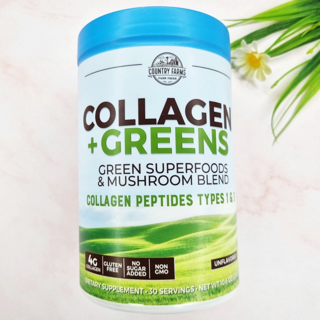 [Country Farms®] Collagen Peptides Types 1 & 3 + Green Superfoods ...