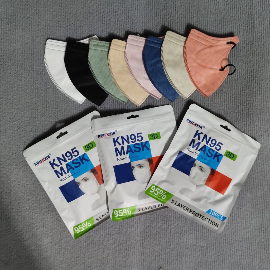 【สินค้าพร้อมส่งในไทย】New KN95 แมส5Dแมสสำหรับผู้ใหญ่ ป้องกันฝุ่น ระบาย ...