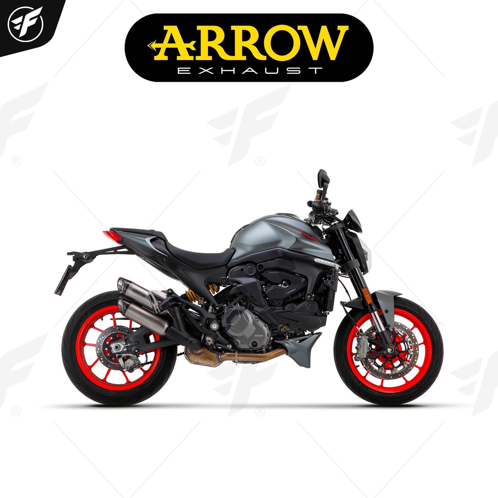 ท่อสูตร/ท่อแต่ง/ท่อไอเสีย Arrow Slip on Twin Titanium : for Ducati ...