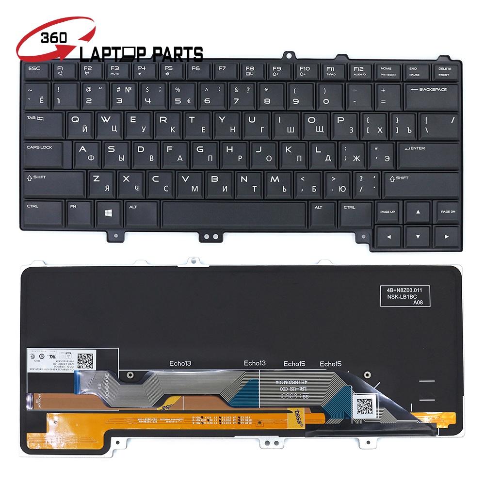 13 R2 Russian Laptop Keyboard With Backlit for DELL Alienware 13 R1 15 ...