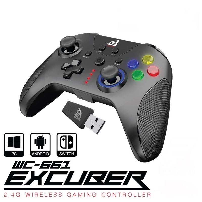 SIGNO E-Sport EXCUBER WC-661 2.4G Wireless Gaming Controller จอยเกมส์ จอยไร้สาย | Shopee Thailand