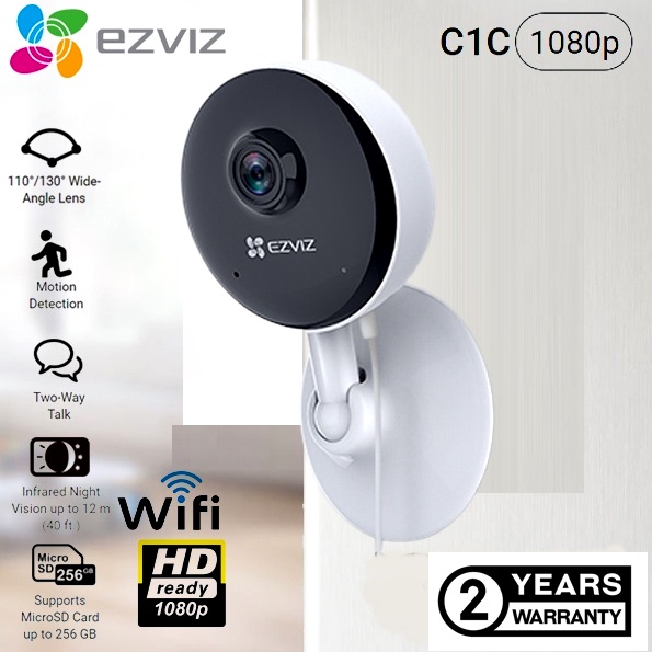 ⚡️กล้องวงจรปิดไร้สาย⚡️EZVIZ รุ่น C1C-B (2MP) 1080P Wi-Fi PT Camera H ...