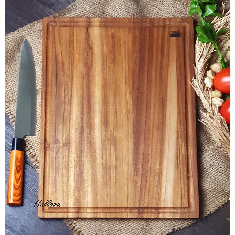 Kayu ส่งออกคุณภาพ Hallova เขียงไม้สัก เขียงเดิม | Shopee Thailand