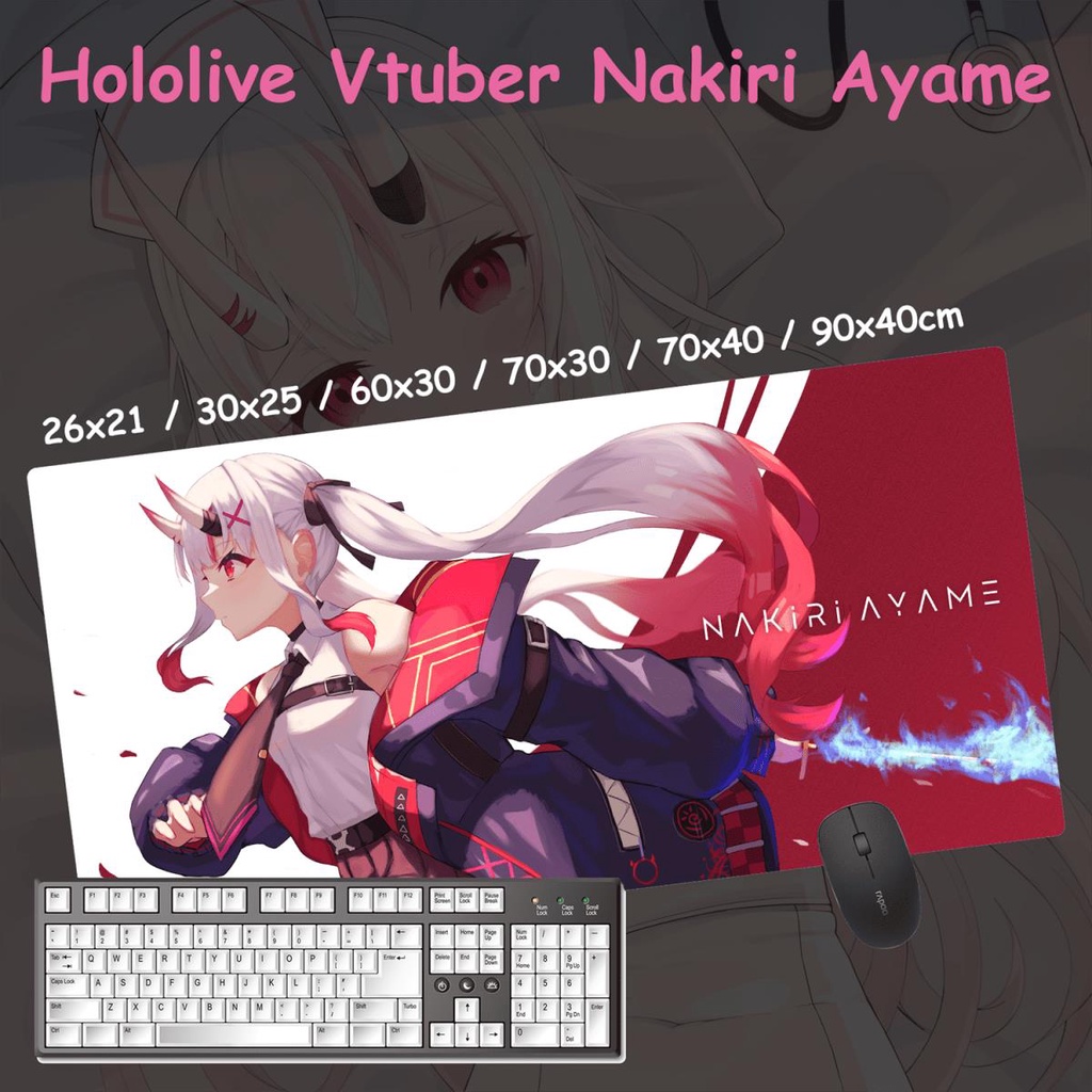 แผ่นรองเมาส์ คีย์บอร์ด ลายอนิเมะ Hololive Vtuber Ayame Overlock ACG สําหรับเล่นเกม | Shopee Thailand