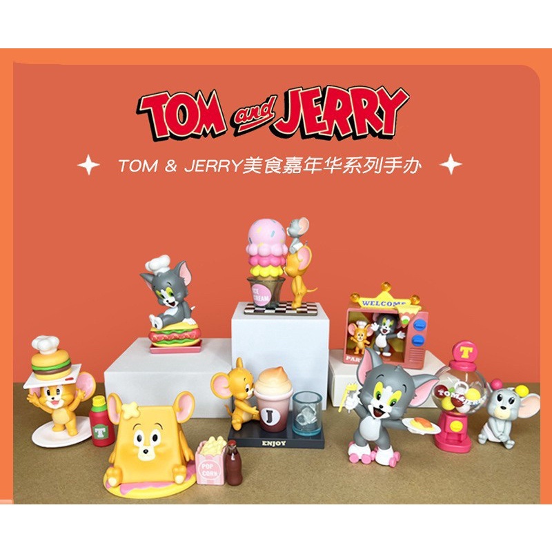 Blind Box ได้1ตัวแบบสุ่ม - Tom & Jerry - Food Carnival by Miniso (Set ...