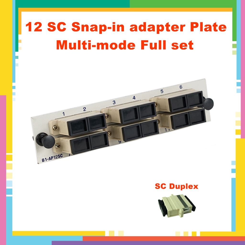 12 SC Snap-in adapter Plate Multi-mode Full set | Shopee Thailand