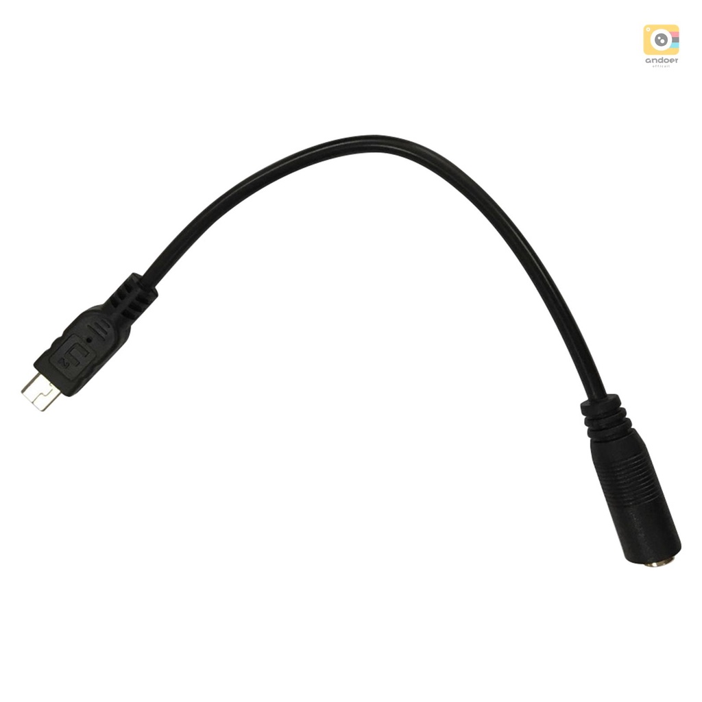 Mini USB to 3.5mm Mic Microphone Adapter Cable Cord for Gopro HD 1 2 3 ...