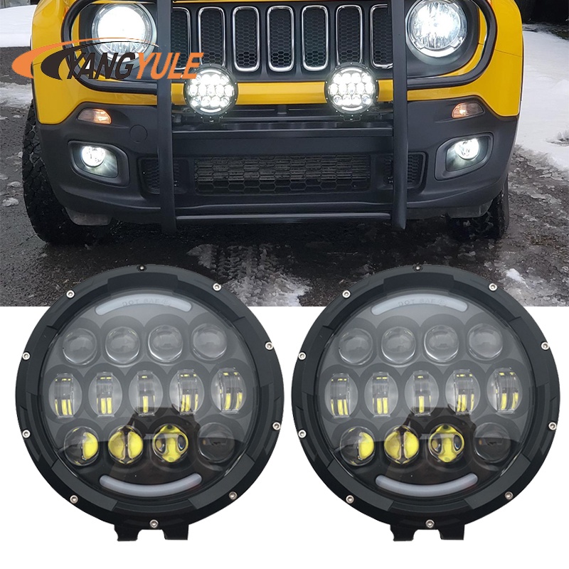 105W 7 inch Round Off Road Driving LED Work light 9-36V Car led work ...