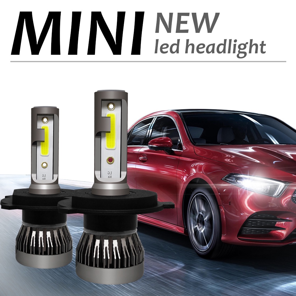 2 x H4 LED Headlight Bulb Conversion Kit COB Hi-Lo Beam Bulb 120W 26000 ...