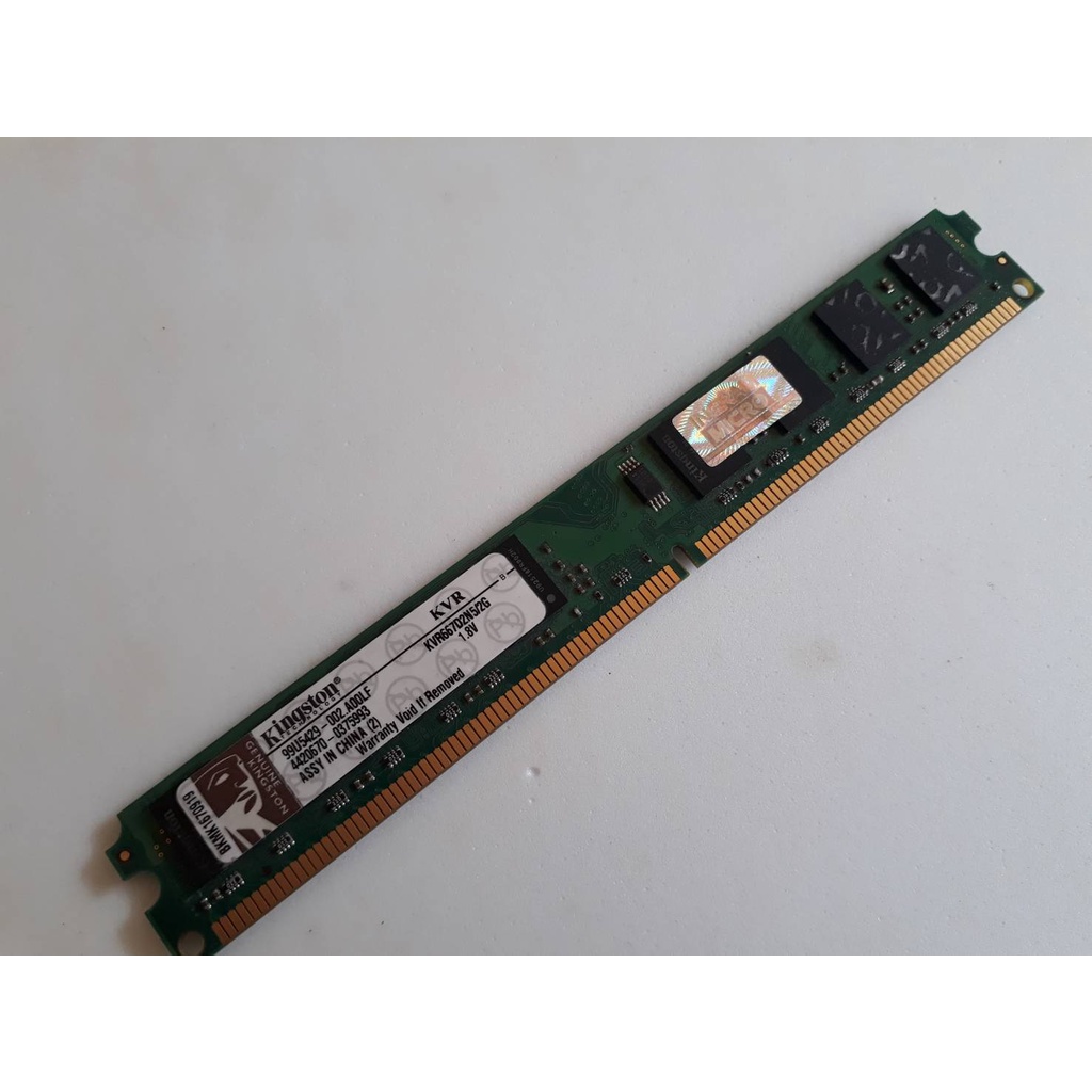 RAM PC Kingston DDR2 Bus 667-2G (KVR667D2N5/2G) แบบ 16 ชิป ตัวเตี้ย ...