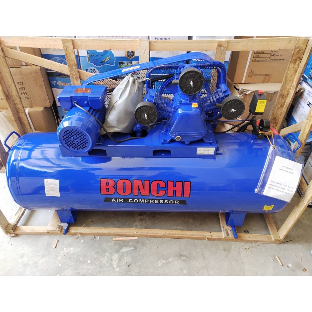 BONCHI ปั๊มลม ลูกสูบ สายพาน ขนาด 70L / 100L / 200L / 250L / 300L ปั๊มลมสายพาน ปั้มลม ปั้มลม ...