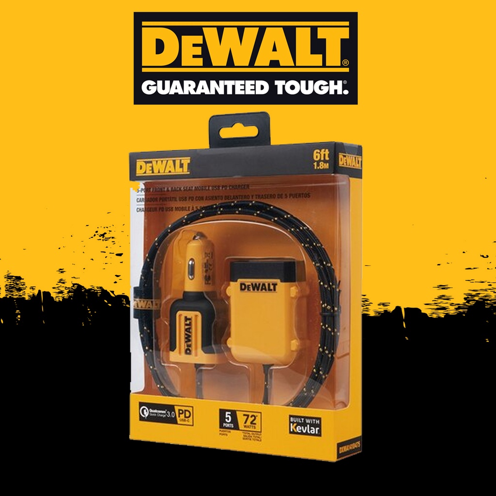 Dewalt 5-Port Front and Back Seat Mobile USB PD Charger DXMA1410475 ...