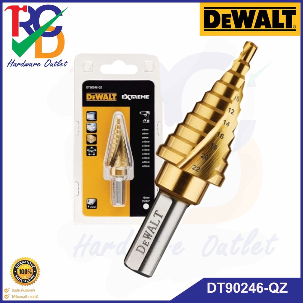 DEWALT ดอกสว่านขั้นบันไดชุบไทเทเนียม DT90246-QZ Step Bit Titanium 4 ...