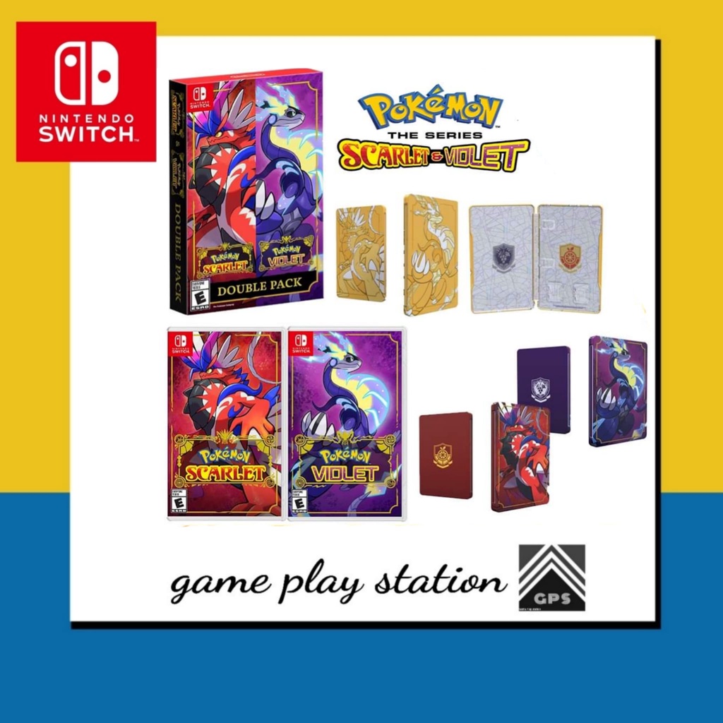 nintendo switch pokemon scarlet +steelbook & violet + steelbook ...