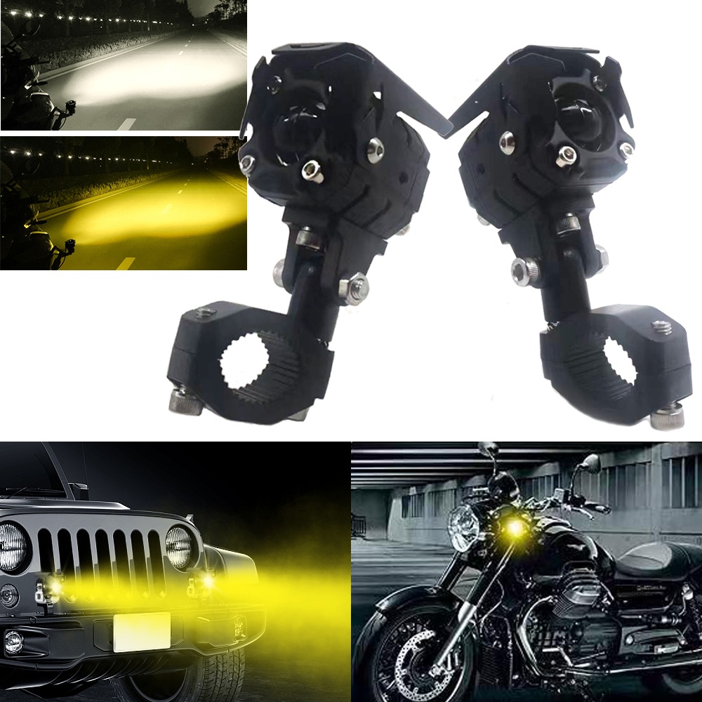 Universal Motorcycle LED Fog Light Spotlight 60W 3000K 6000K White ...