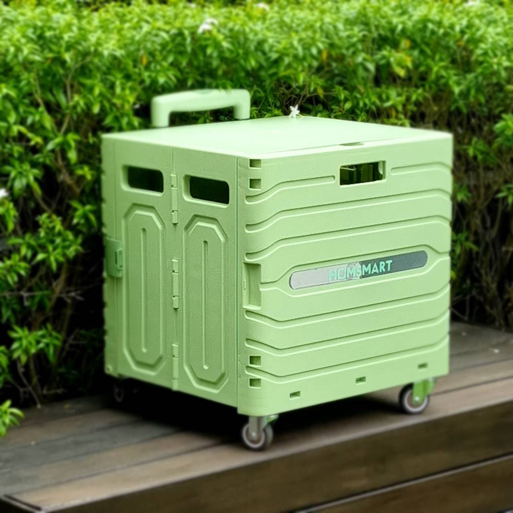 Homsmart แท้💯[ทุกรุ่น] ตระกร้ารถเข็น รถเข็นพับได้ จุ 40L/45L/65L จ่ายตลาด 4 ล้อ+ล้อบันไดเสริม ...