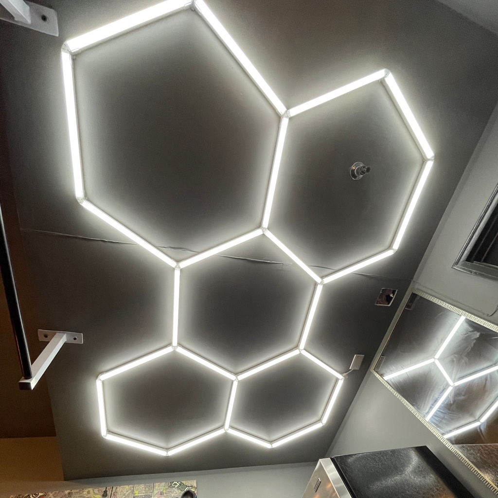 Customized 6.89*9.8ft Hexagonal Led Ceiling Light Lamps for Car Wash ...