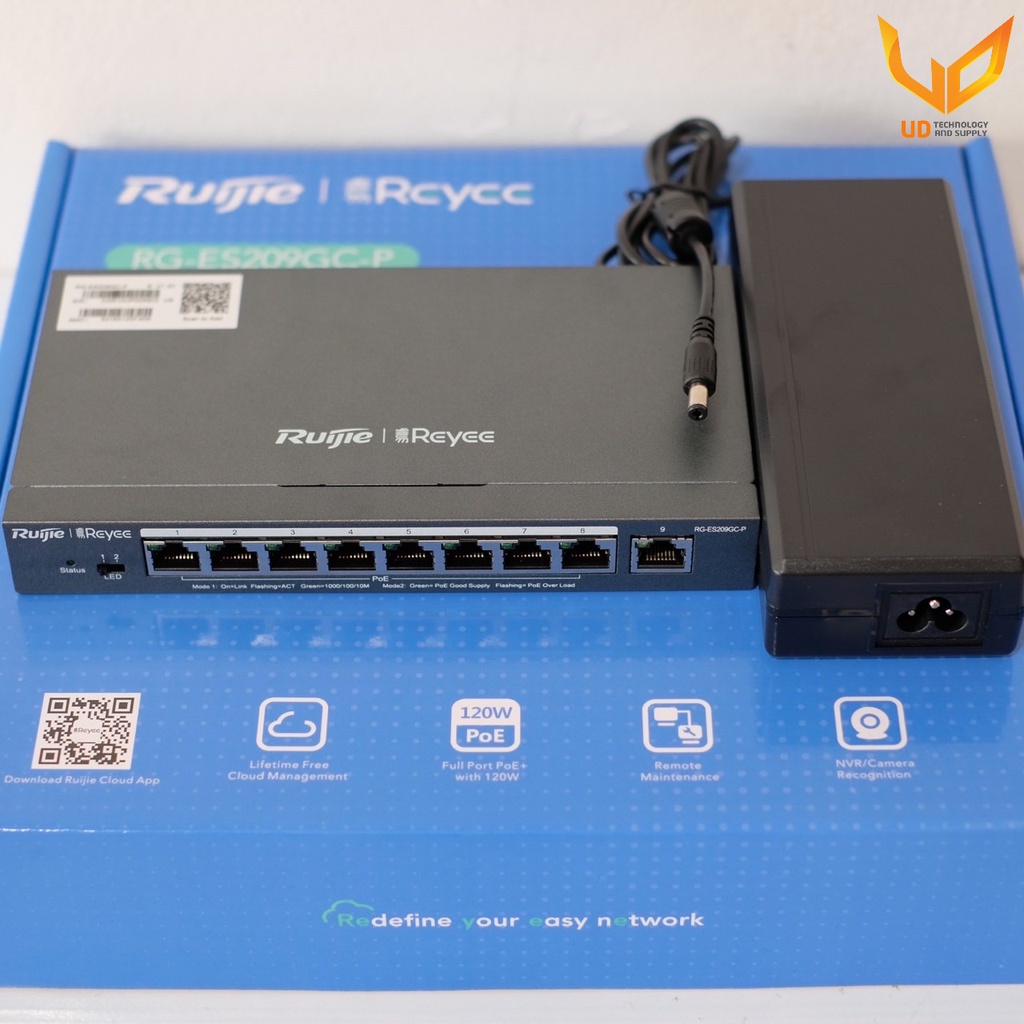 Ruijie รุ่น RG-ES209GC-P 9 Port Gigabit PoE Switch ของแท้ รับประกัน 3 ...