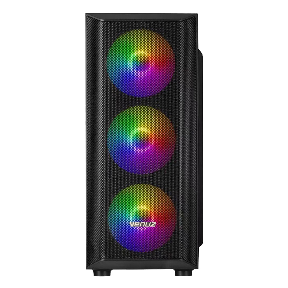 CASE (เคสเกมมิ่ง) VENUZ ATX Computer Case (VC1921A) with Rainbow RGB ...