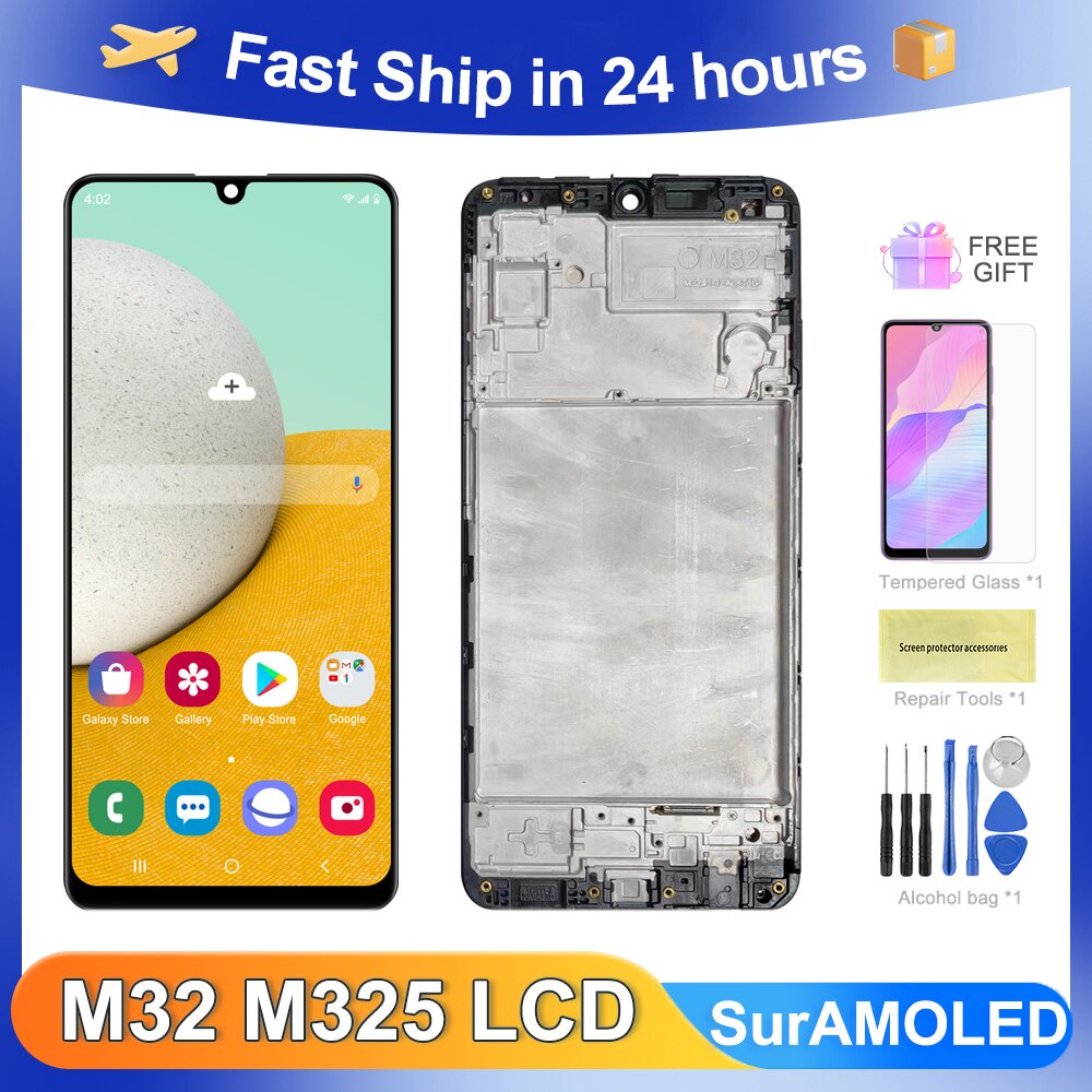 อะไหล่หน้าจอสัมผัสดิจิทัล LCD M325 AMOLED แบบเปลี่ยน สําหรับ Samsung ... อะไหล่หน้าจอสัมผัสดิจิทัล LCD M325 AMOLED แบบเปลี่ยน สําหรับ Samsung ...