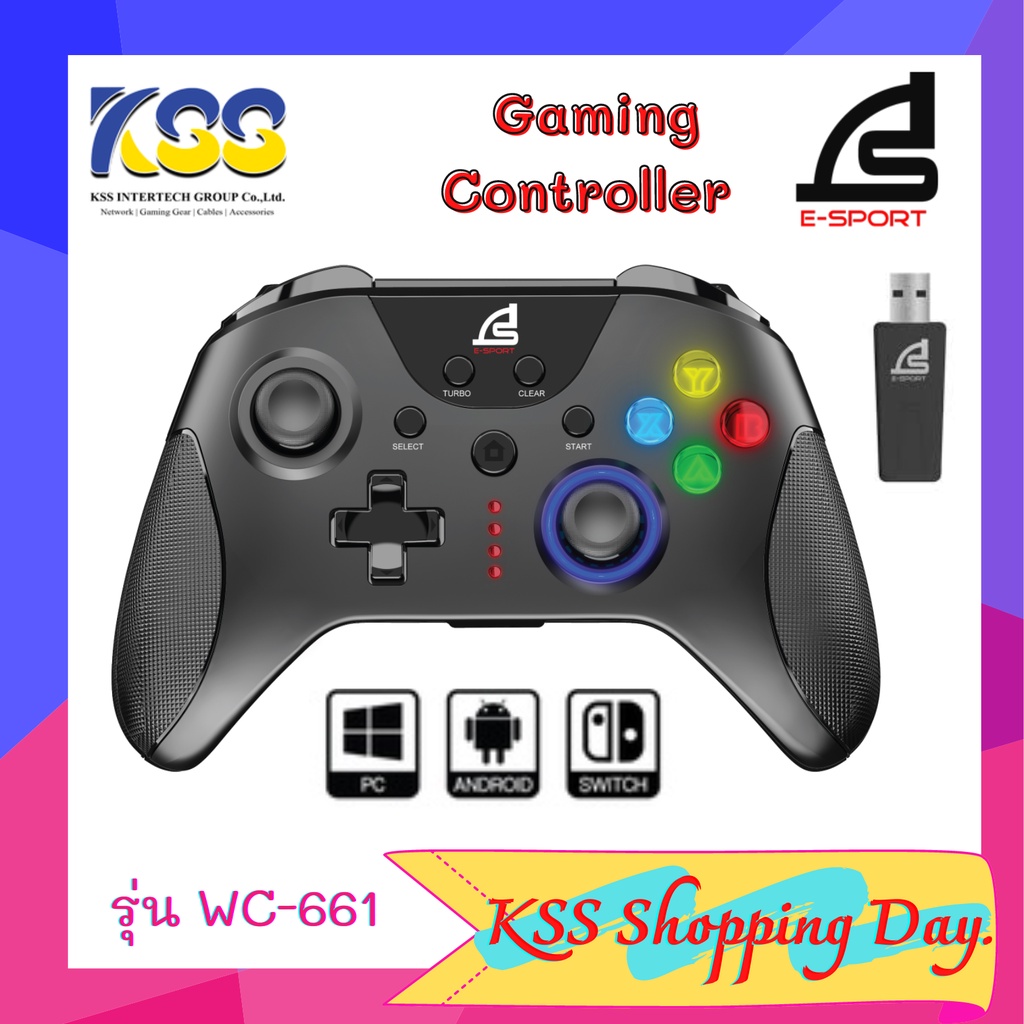จอยเกมส์ จอยไร้สาย Signo WC-661 EXCUBER Wireless Gaming Controller ...