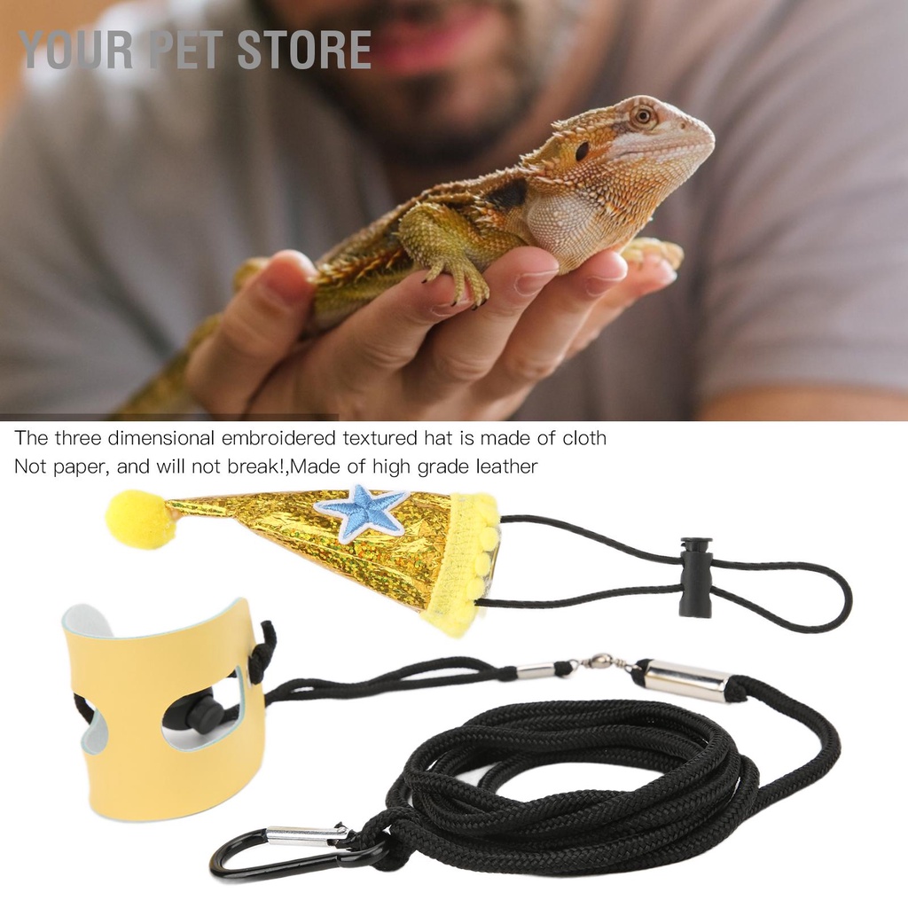 Your Pet Store Lizard Adjustable Leash Harness Set Leather with ...