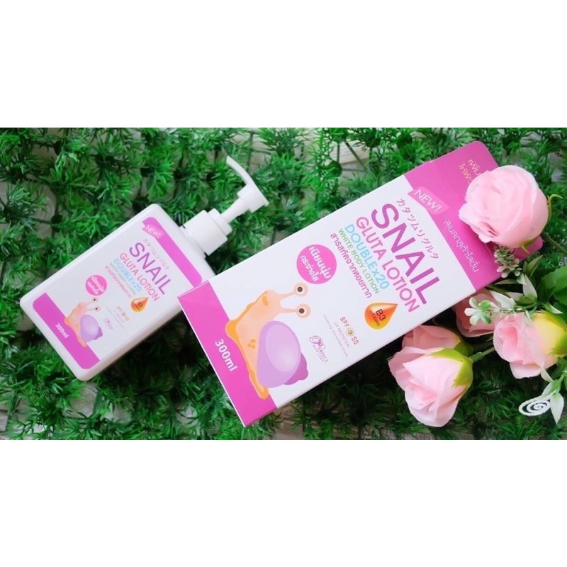 Snail Gluta Lotion Double x20 White Body Lotion 300ml. | Shopee Thailand