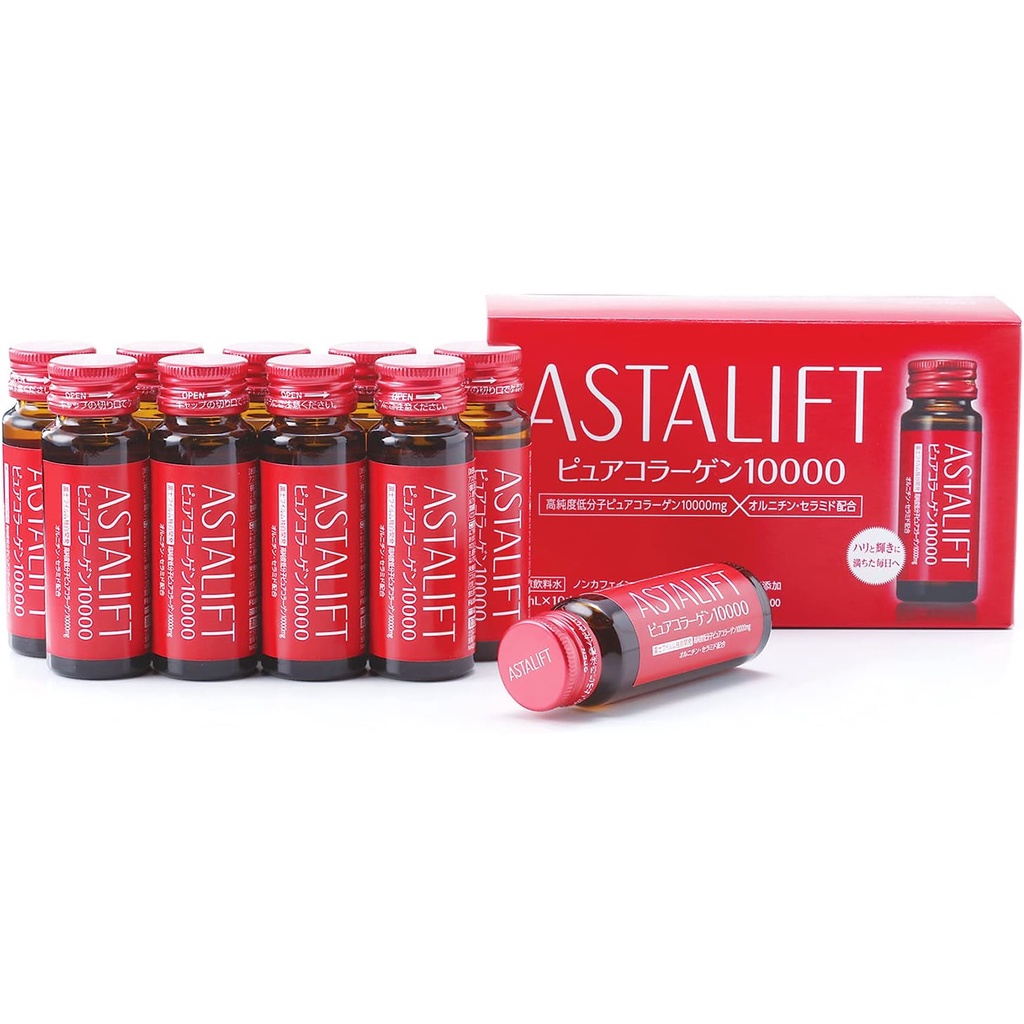 ASTALIFT Collagen Drink Pure Collagen 10000, 30 ml x 10 ขวด | Shopee ...