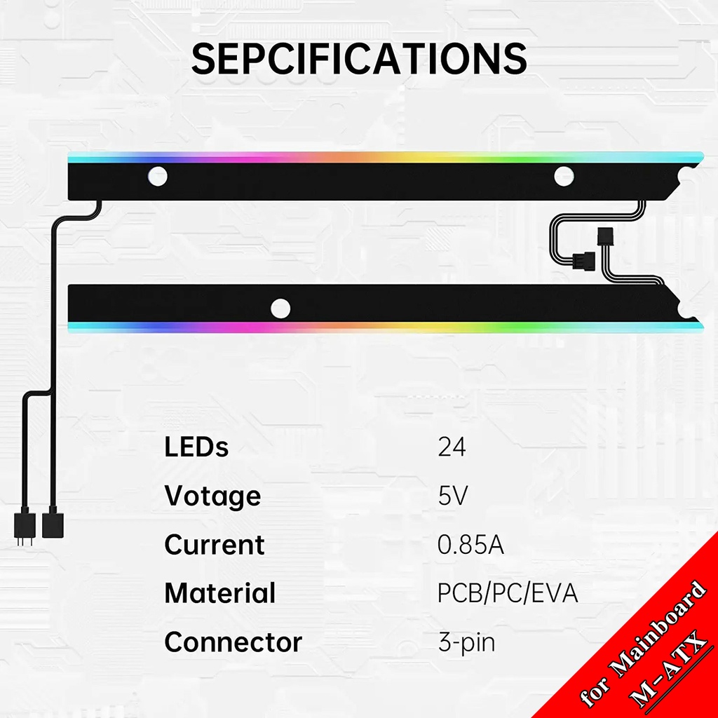 《Lightsaber-X》 ชุดแท่งไฟ แต่งเมนเบอร์ด | ARGB Light Strip for ATX / M ...