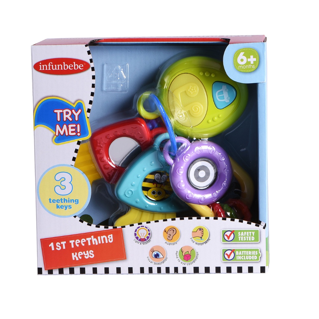Wel-B x Infunbebe 1st Teething Keys (ยางกัด พวงกุญแจ) - ของเล่นเด็ก ยาง ...