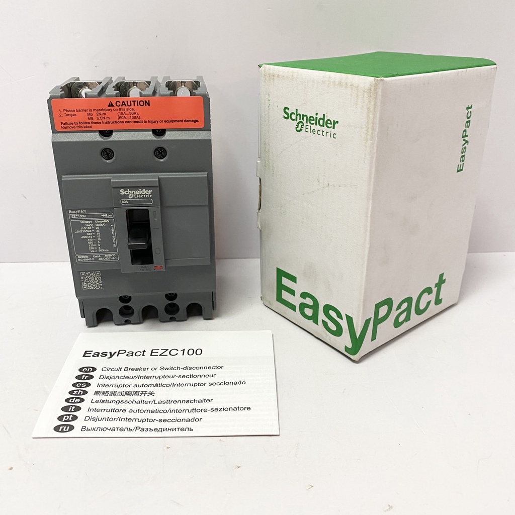 Schneider ชไนเดอร์ Electric Easy Pack EZC100N 3P 60A EZC100F 3P 100A ...