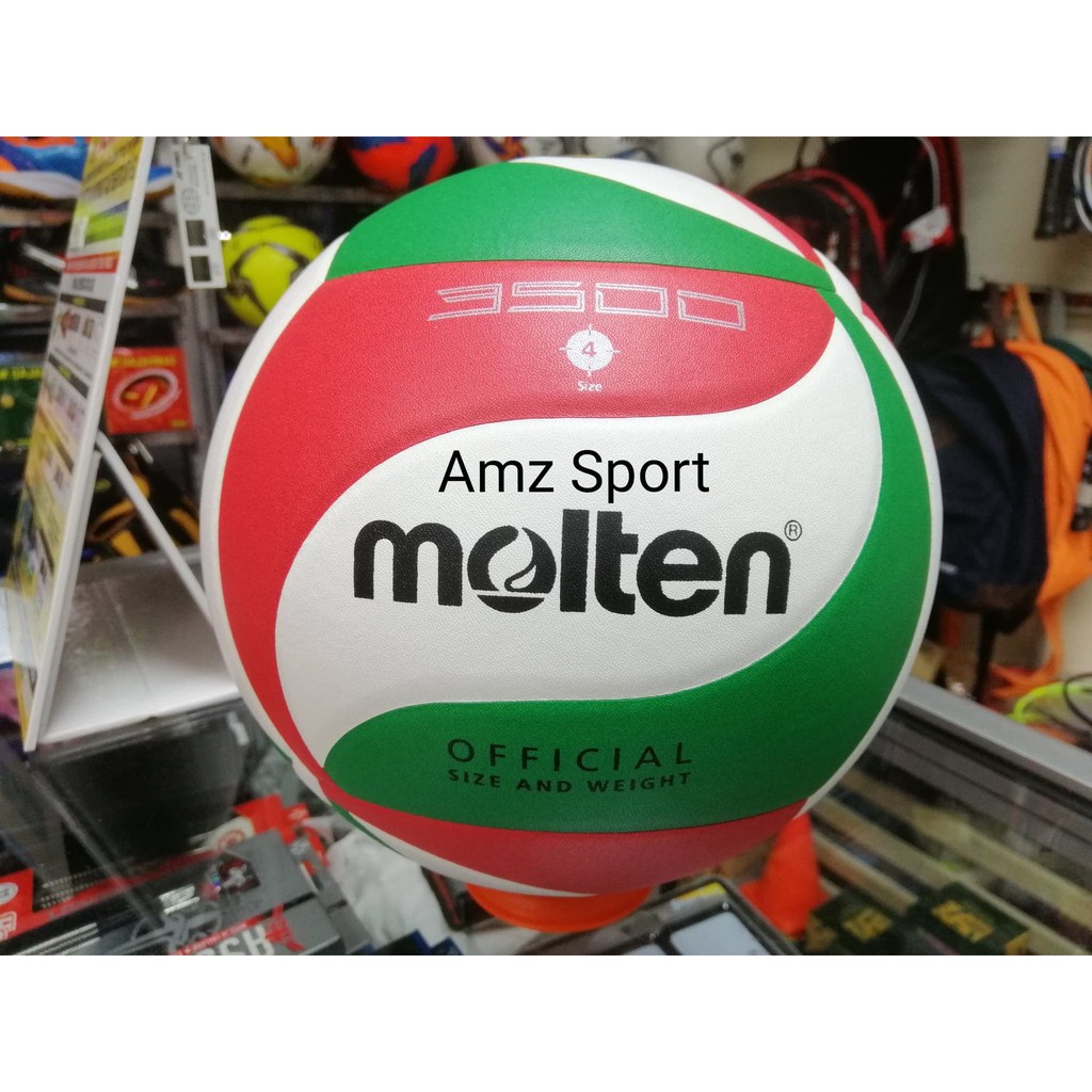 Molten V4M V5M 3500 วอลเลย์บอล ไซซ์ 4-5 หนัง PU 100% (แถมฟรีตาข่ายและ ...