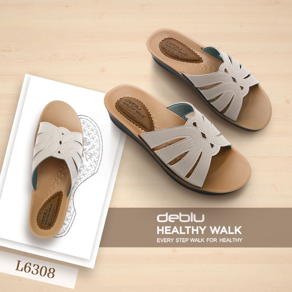 NFshoes ถูกสุด! รองเท้าแตะ หญิง เพื่อสุขภาพ แบบสวม Deblu เดอบลู รุ่น L6308 นุ่มนิ่ม รองเท้า ...