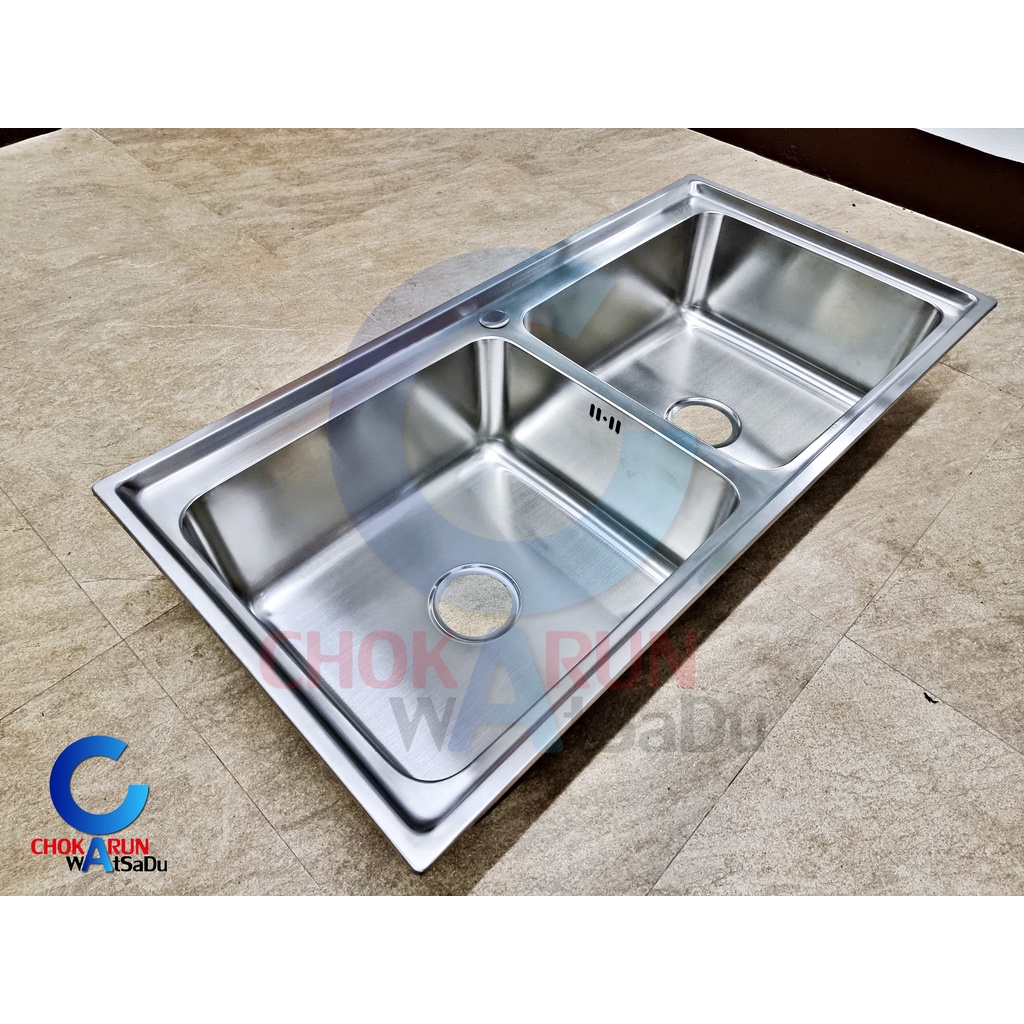 EVE อ่างซิงค์ ROMO 1000/500 สแตนเลส 304 - ซิงค์ล้างจาน 2 หลุม พร้อม ...