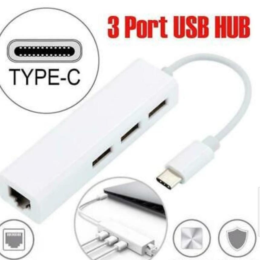 Usb-c USB Type C ถึง 3 พอร ์ ต USB RJ45 Ethernet Lan Adapter Hub 9RN ...