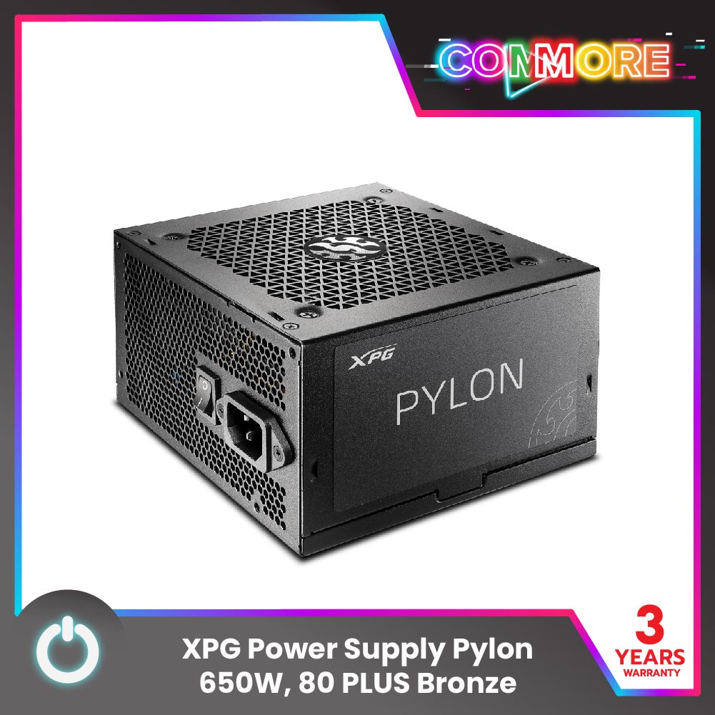 XPG Power Supply Pylon (เพาเวอร์ซัพพลาย) กำลังไฟ 650W, 80 PLUS Bronze ...