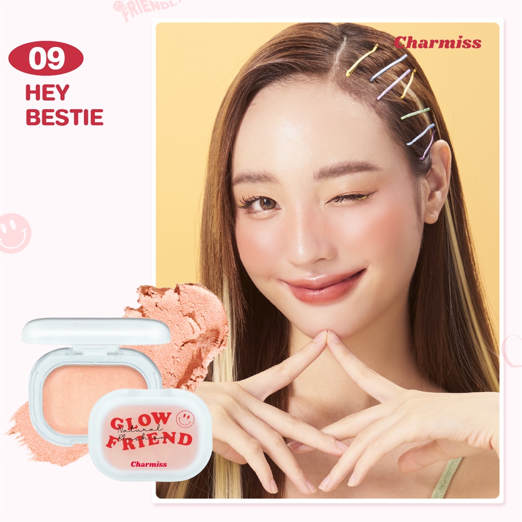 Charmiss Glowfriend Natural Blush On ( 4 g.) ปัดแก้ม ชาร์มิส โกลว์เฟรนด์ บลัช ออน สีละมุน มีมิติ ...