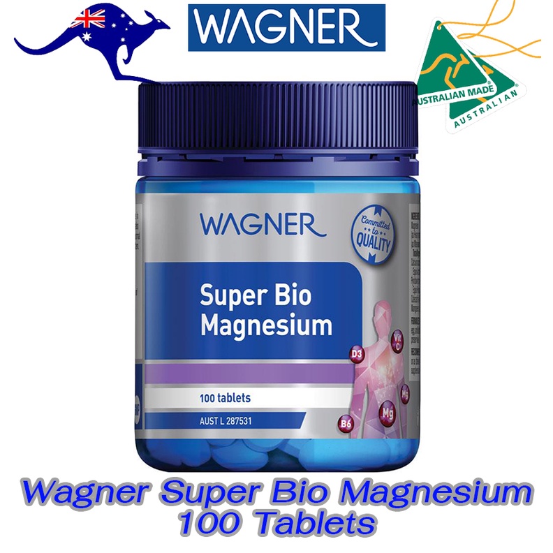 Wagner Super Bio Magnesium 100 เม็ด ไบโอแมกนีเซียม สูตรเข้มข้นพิเศษ ...