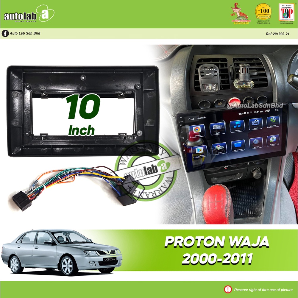 ปลอกเครื่องเล่น Android 10" Proton Waja 2000-2011 (พร้อมซ็อกเก็ต Proton ...