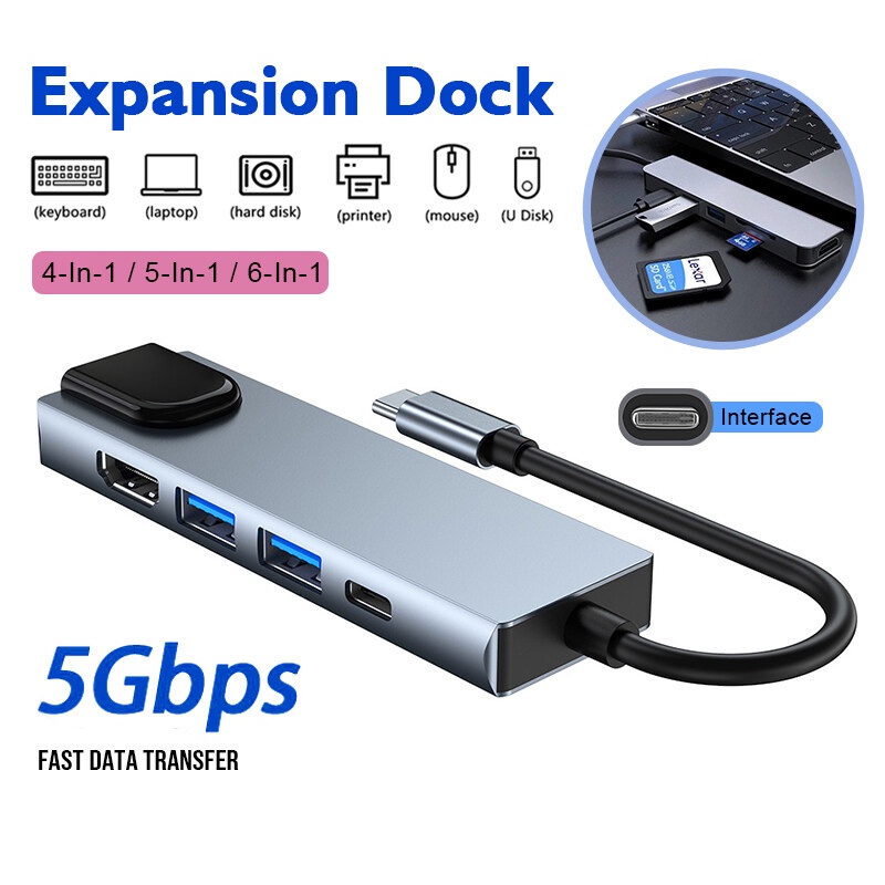 USB C to HUB USB Type C Hub Adapter อะเเดปเตอร์ พอร์ตฮับ TYPE C ...