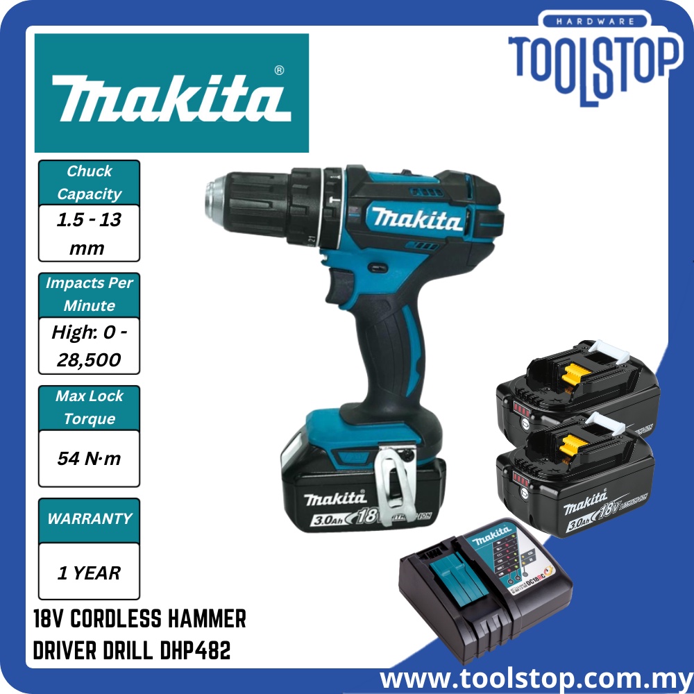 Makita สว่านไร้สาย 18V DHP482 | Shopee Thailand
