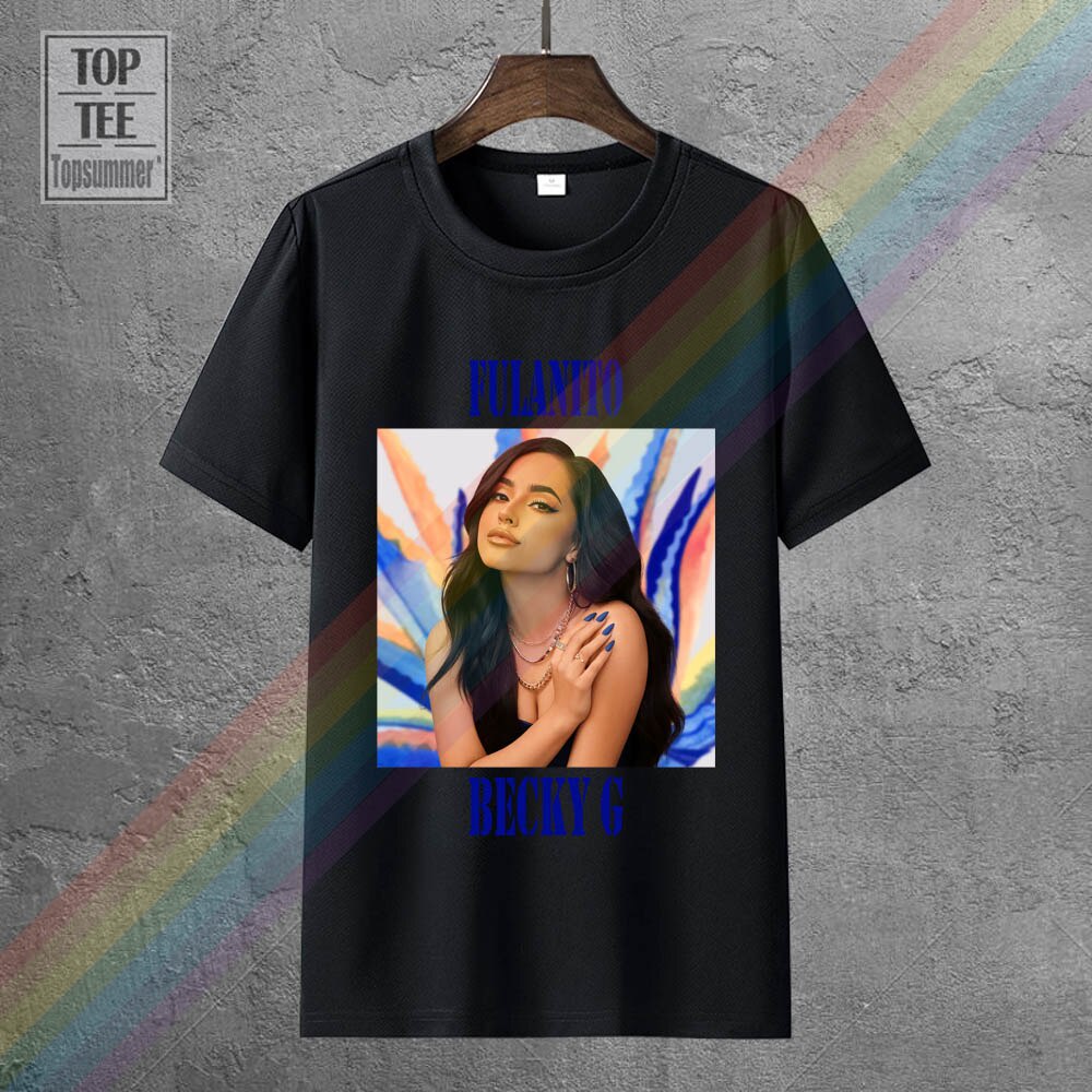 เสื้อยืดสีพื้น เสื้อเชิ้ต Becky G Tee Fulanito Tshirt โกธิคอีโมทีเสื้อพังก์ฮิปปี้เสื้อยืดโก๊ทเร ...